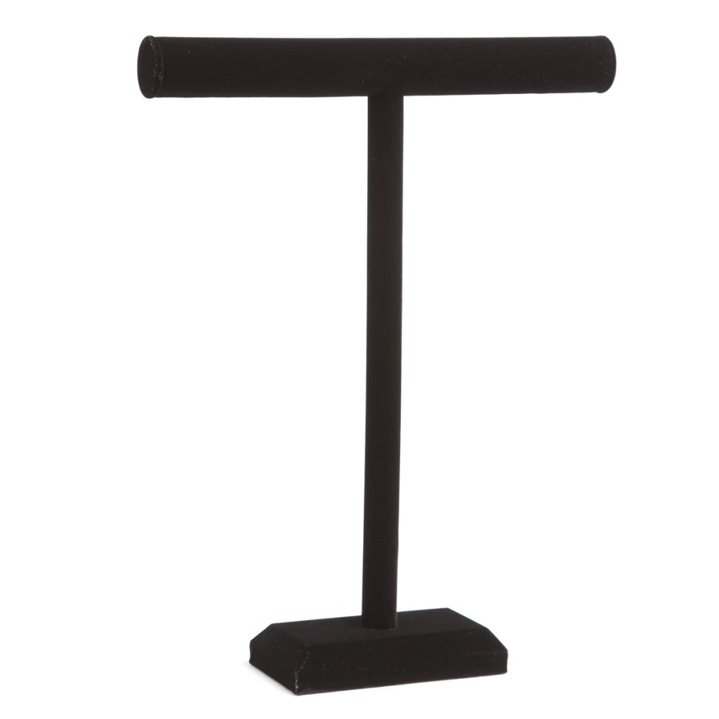 Tall Bracelet Display T-Bar - Black Velvet | A&B Store Fixtures